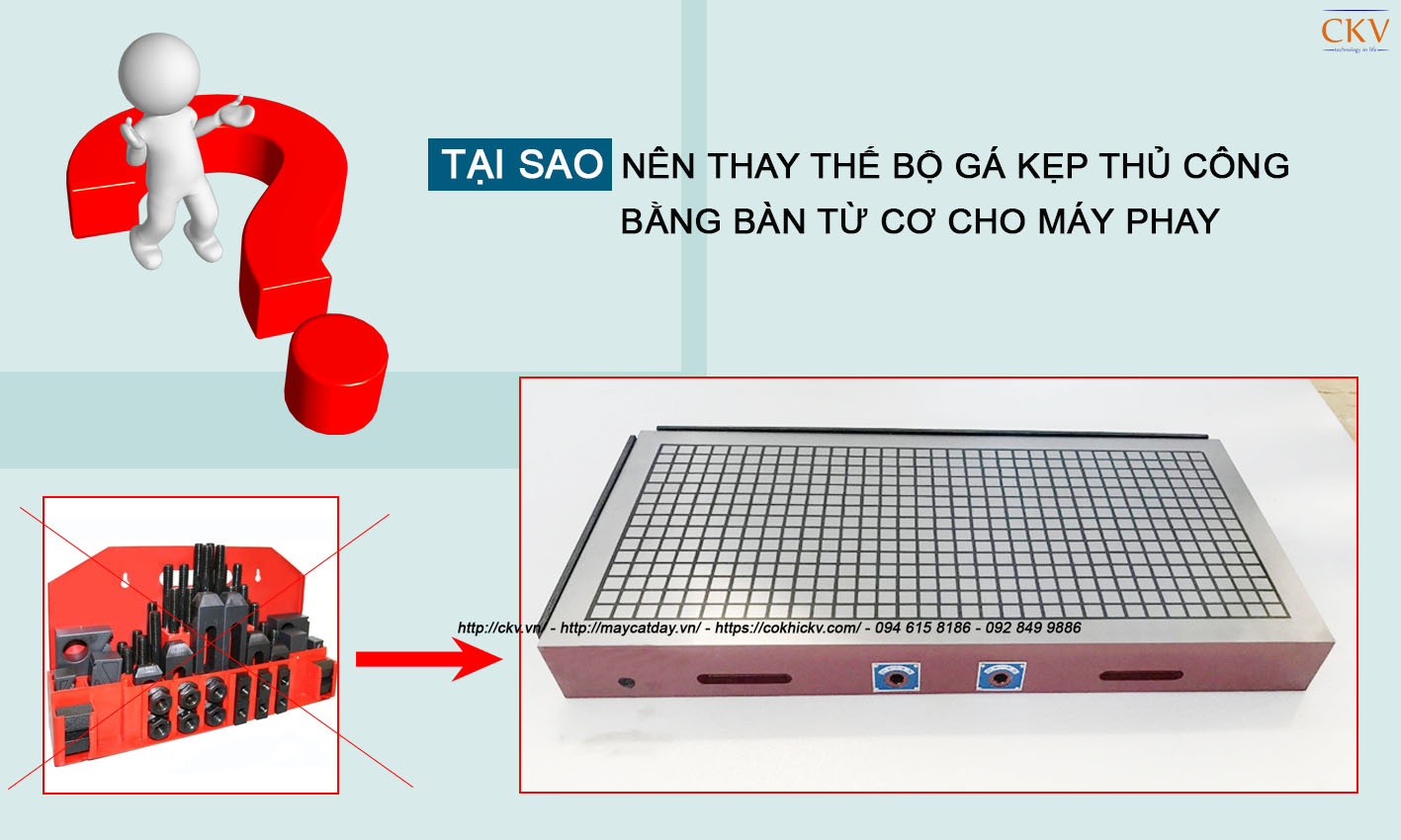 Tại sao nên thay thế ngay các bộ gá kẹp thủ công bằng bàn từ cơ CNC cho máy phay